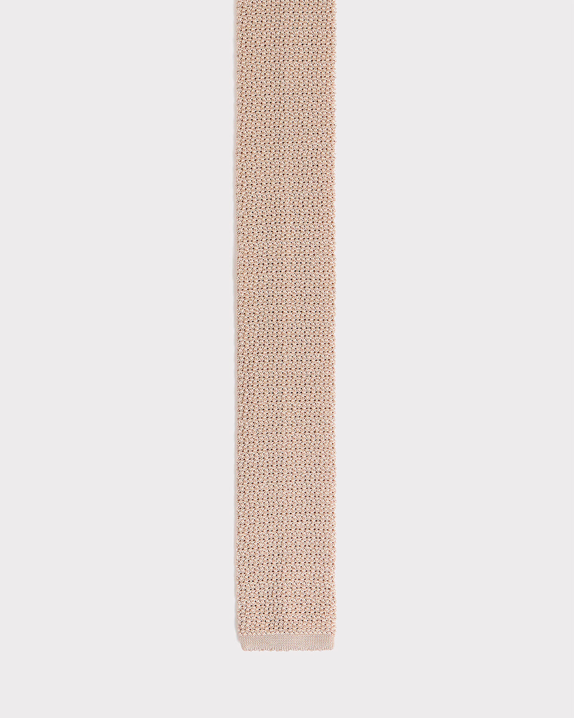 KNIT TIE IN SILK - BEIGE | Husbands Paris